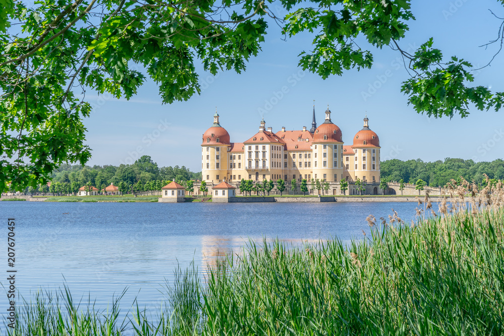 Barockschloss Schloss Moritzburg, Moritzburg, Sachsen, Deutschland ...