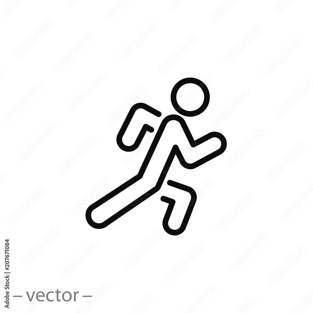 Runner icon vector Stock Vector | Adobe Stock