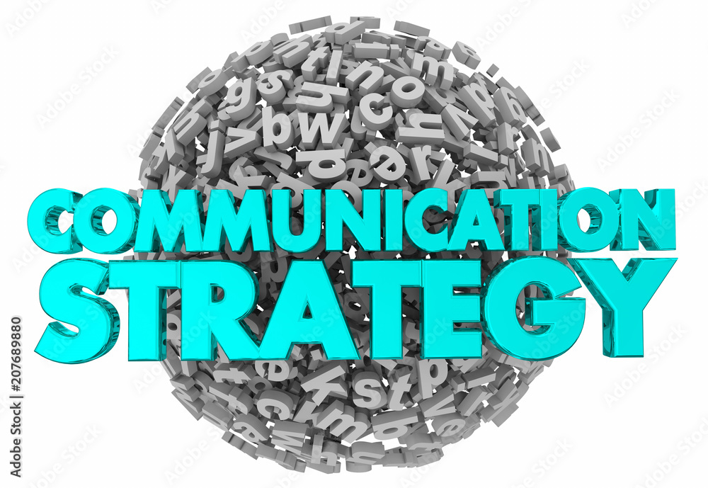 Communication Strategy Plan Share Information 3d Render Illustration ...