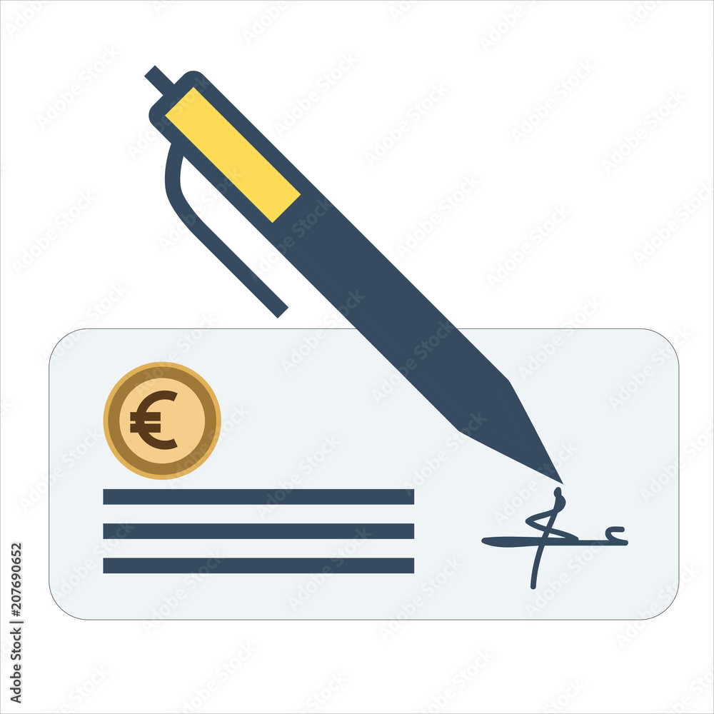 Bank check illustration Stock Vector | Adobe Stock