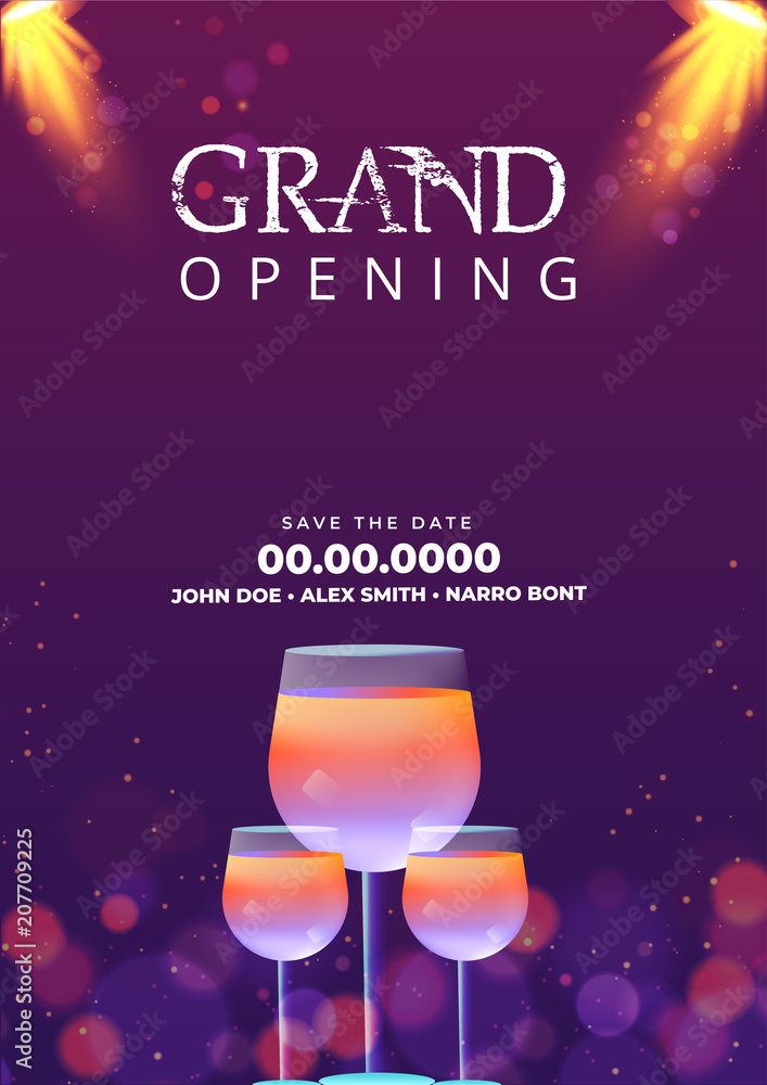 Invitation or Poster for Grand Opening Celebrations. Stock Vector ...