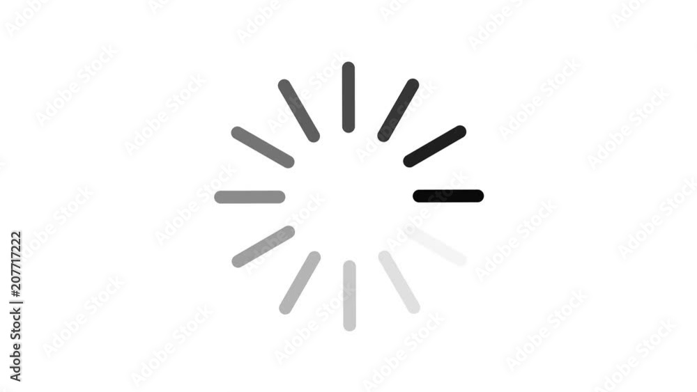 4k Loading Process to Complete. Pending loading screen on white background. Loop animation ...