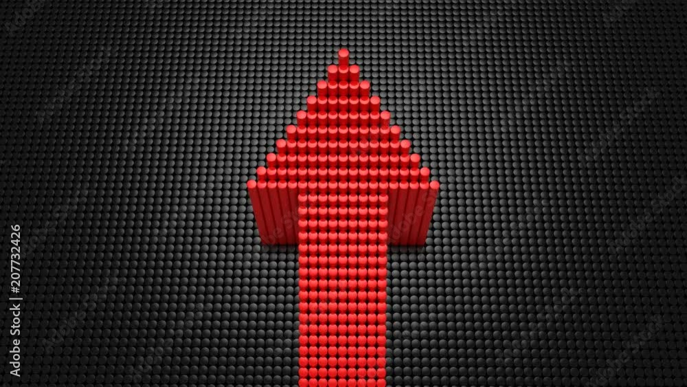 Cylinders Formed A Arrow Stock Video | Adobe Stock