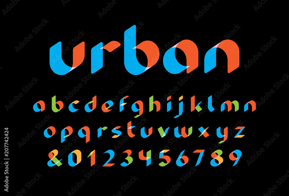 Transparent font. Vector alphabet with overlay effect letters and ...