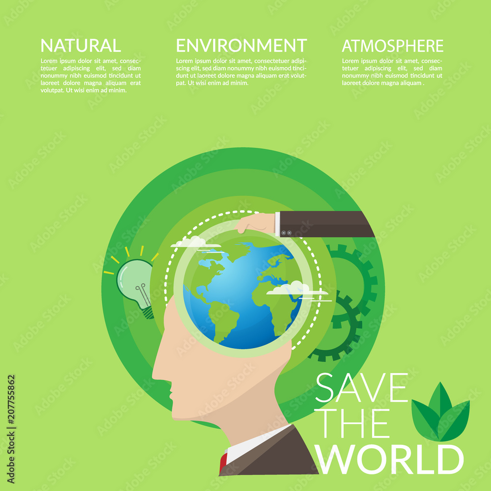 save the world concept for World Environment Day campaign poster ...