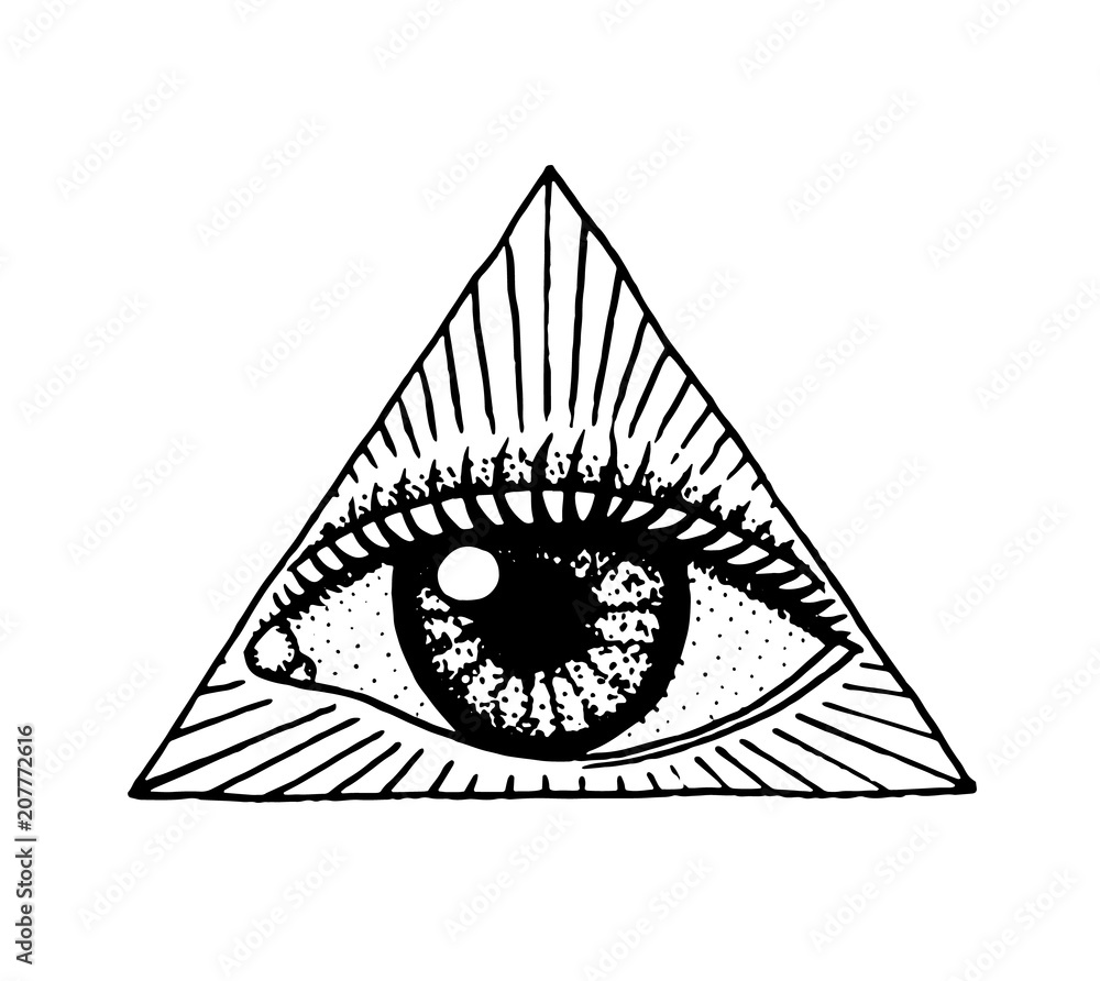 Triangle Eye Drawing
