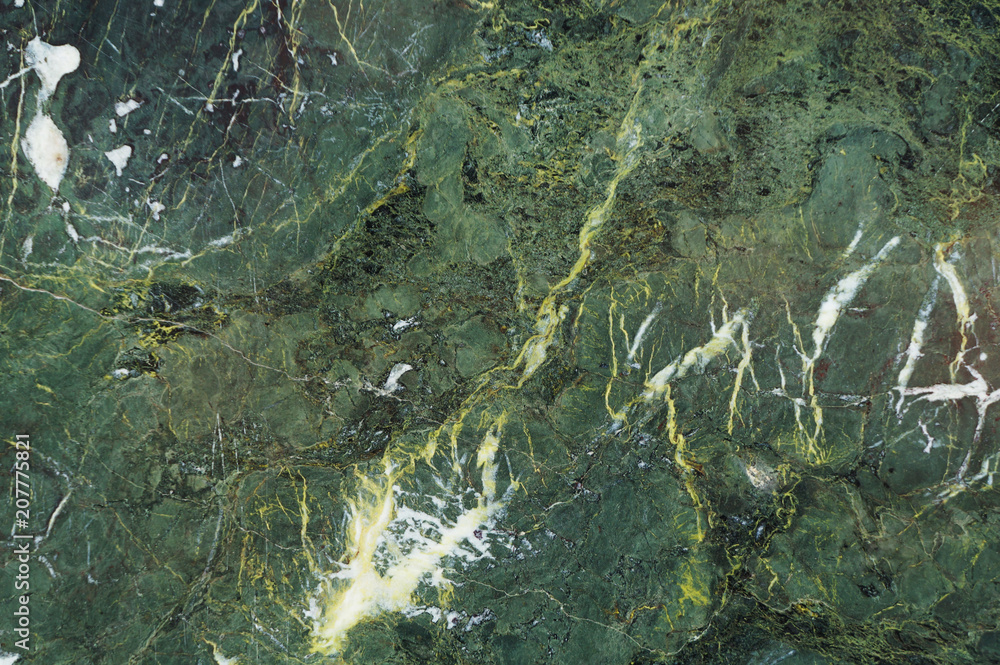 Dark green marble texture with natural pattern of light veins, for ...