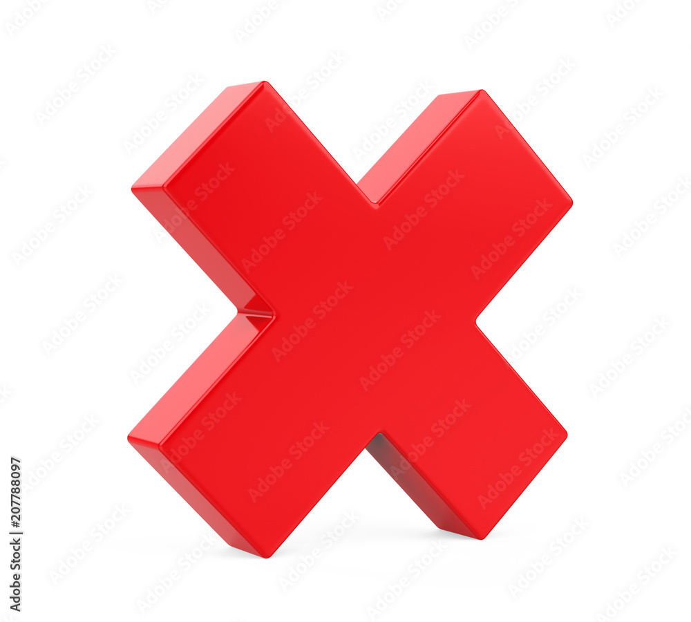 Wrong Cross Symbol Isolated Stock Illustration | Adobe Stock