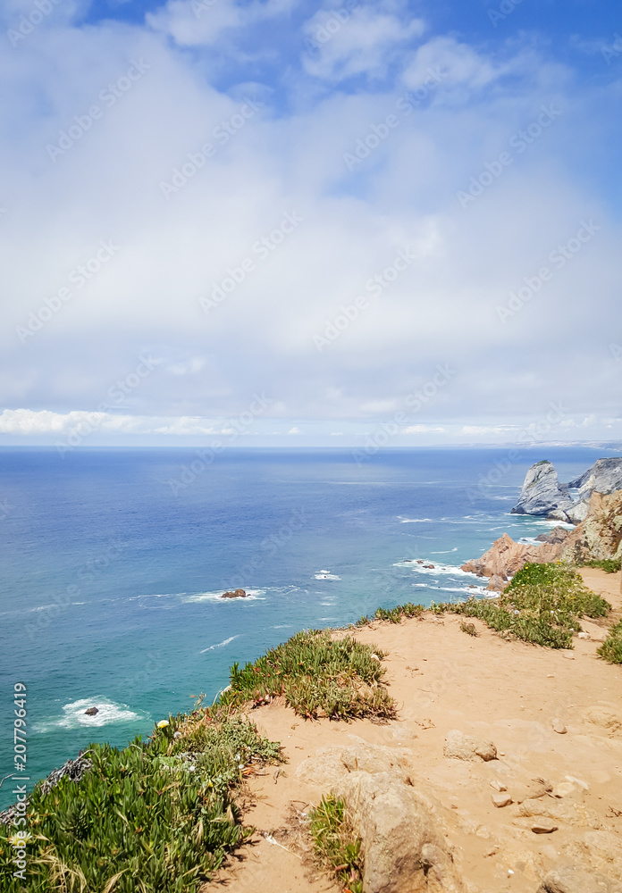 Cabo da Roca - Cape Roca, near Cascais, Sintra and Lisbon. The ...