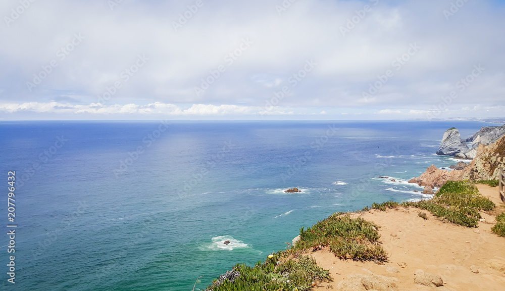 Cabo da Roca - Cape Roca, near Cascais, Sintra and Lisbon. The ...