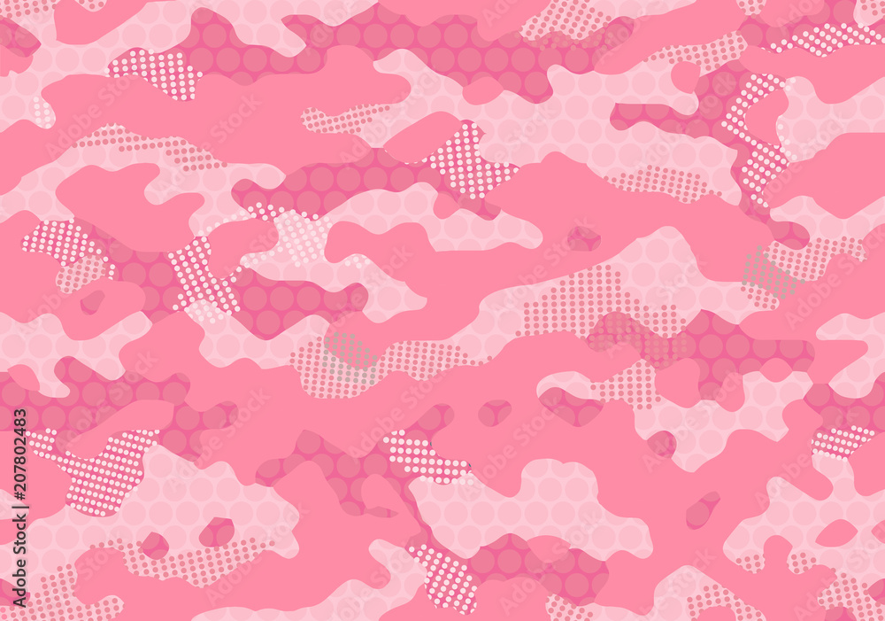 seamless pink camouflage pattern Stock Illustration | Adobe Stock