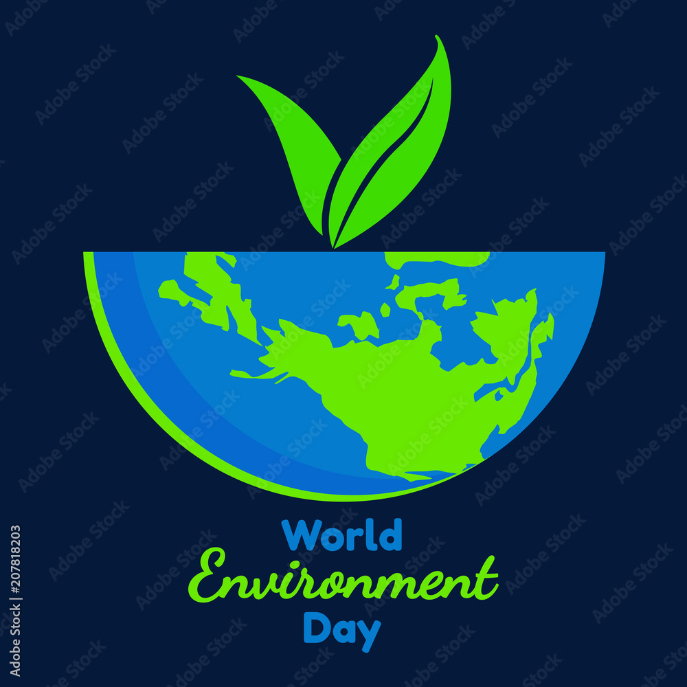 world environment day vector flat graphic for background or banner ...