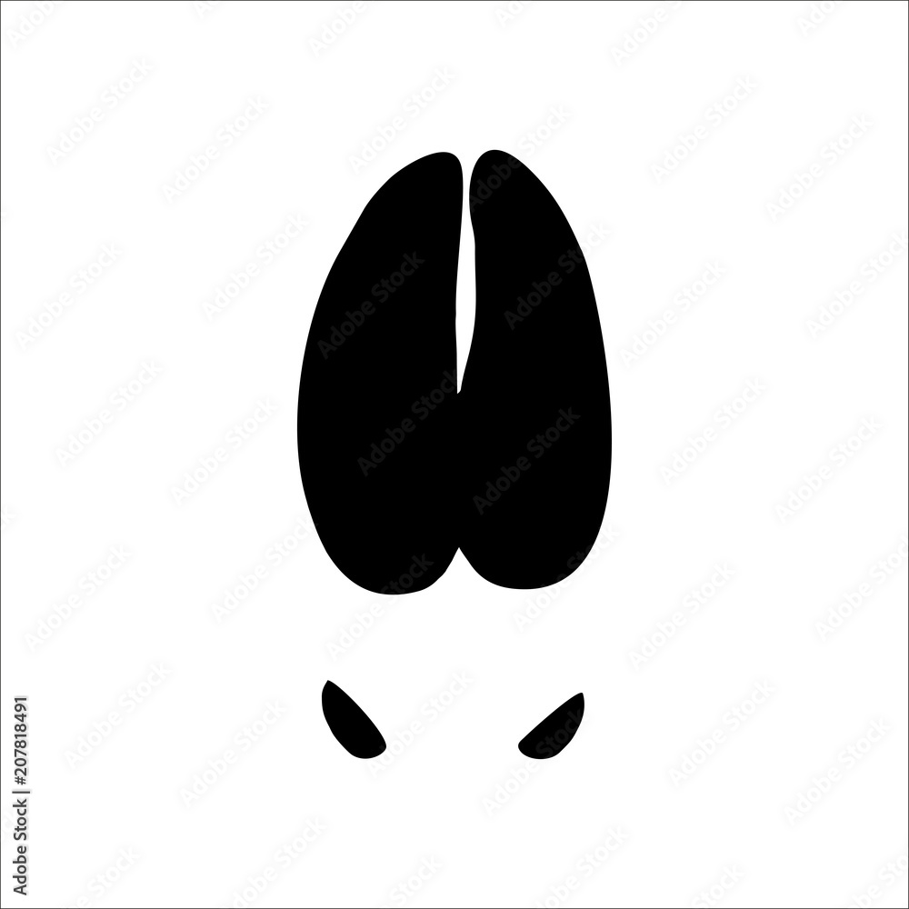 Elk footprints icon. Vector Illustration Stock Vector | Adobe Stock