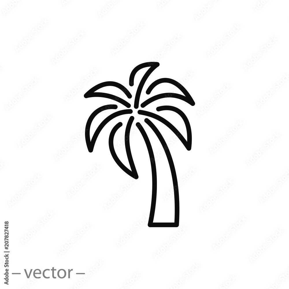 palm tree icon vector Stock Vector | Adobe Stock