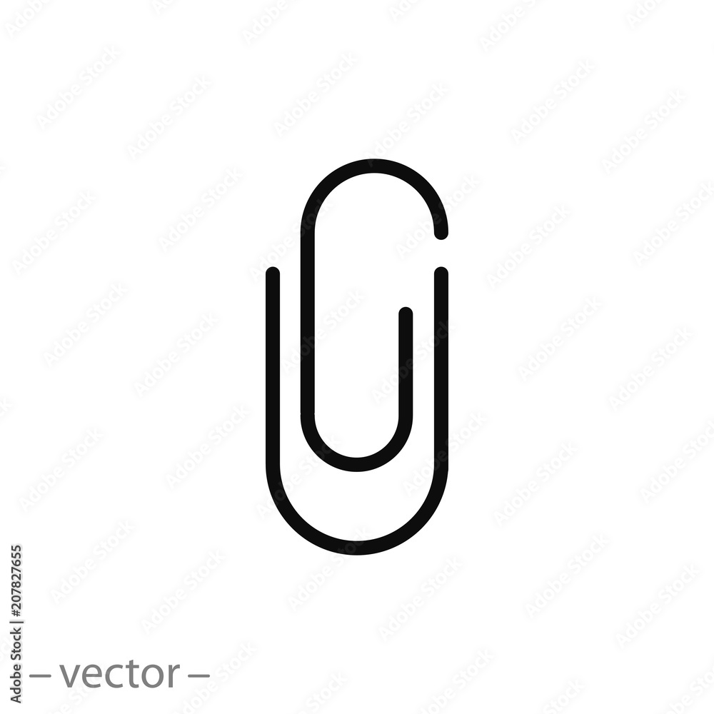 Paperclip icon vector Stock Vector | Adobe Stock