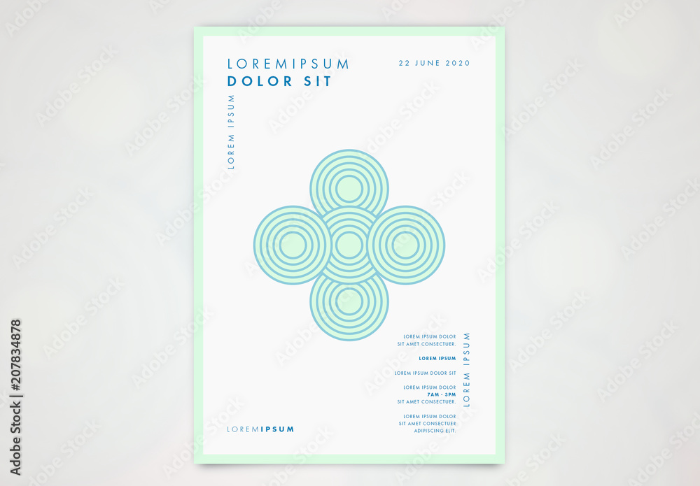 Event Poster Layout with Repeating Circle Elements Stock Template ...