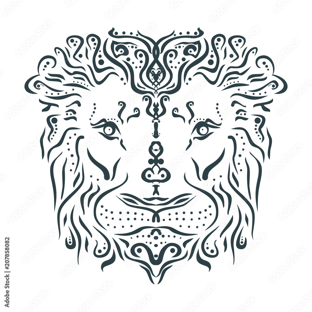 Abstract Leo Tattoo