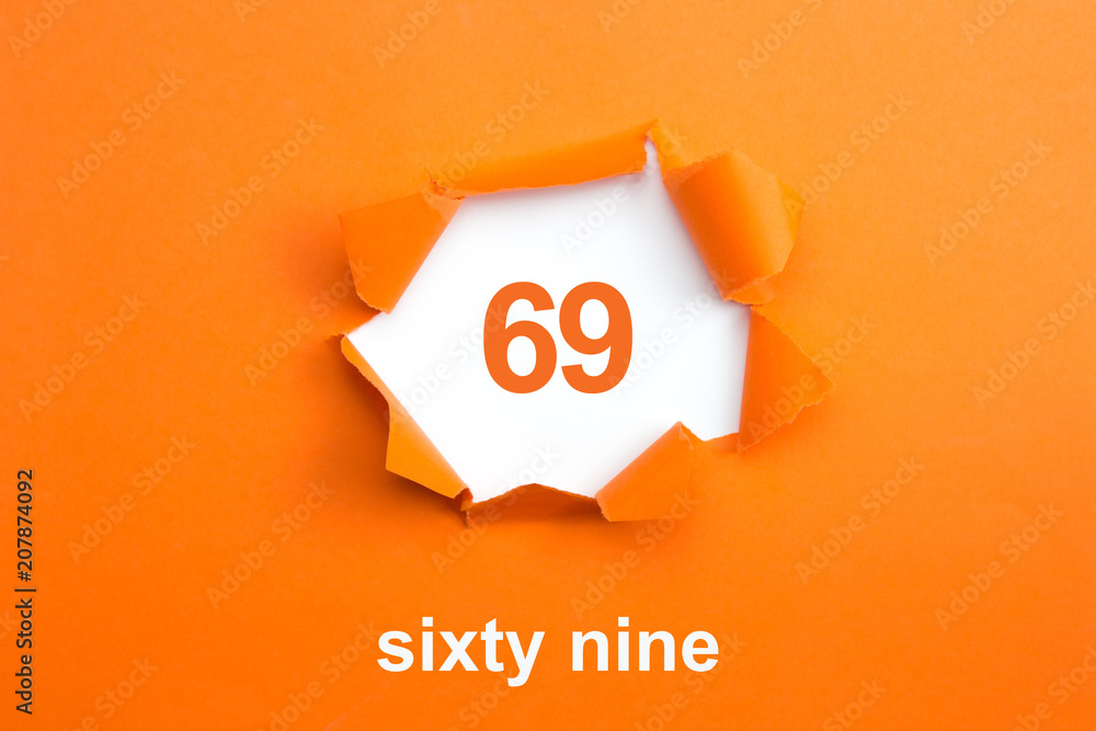 Number 69 - Number written text sixty nine Stock Photo | Adobe Stock