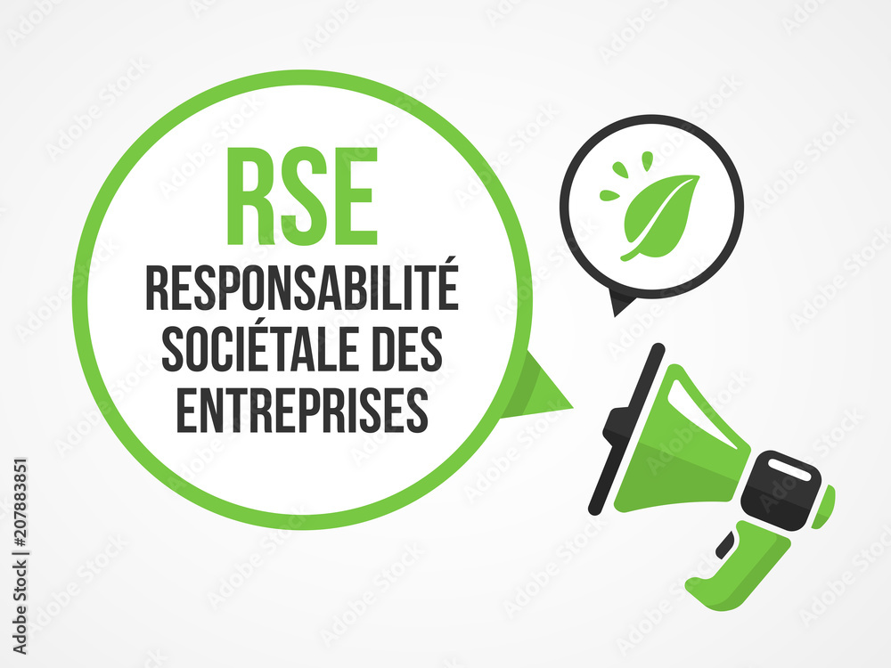 RSE - Responsabilité sociétale des entreprises Stock Vector | Adobe Stock