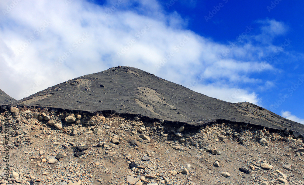Scenic Himalayan mountain view in North Sikkim, India. On the way to ...