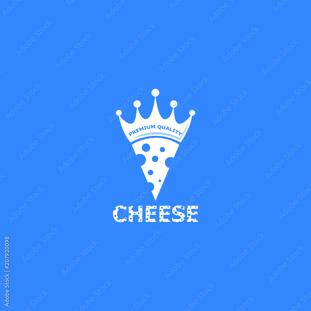 Cheese logo design template. Minimalistic symbol Aromatic cheese. Flat ...