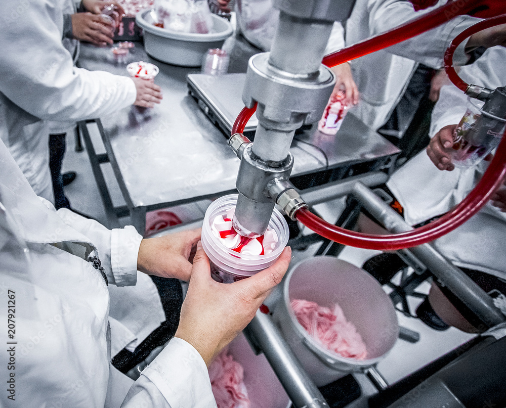 Production of ice-cream at factory Stock Photo | Adobe Stock