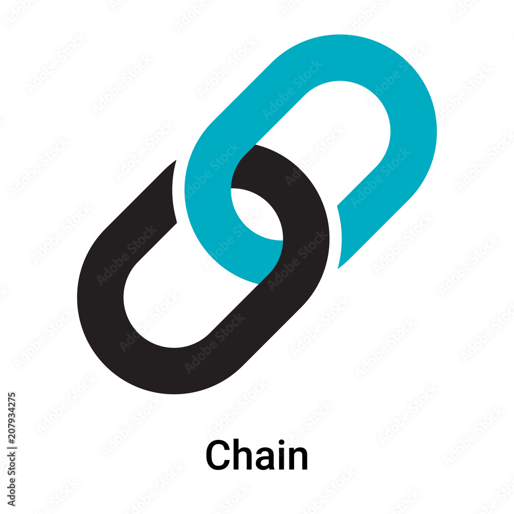 Chain icon vector sign and symbol isolated on white background, Chain ...