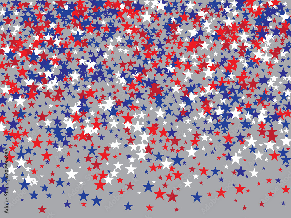 Patriotic 4th of July, Independence Day of America Stars Confetti ...