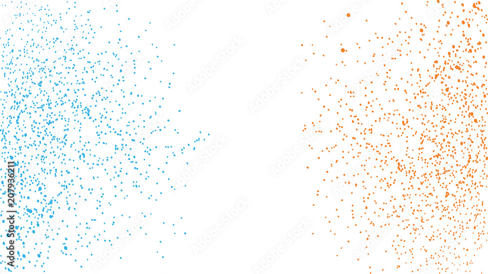Dotted blue and orange HD background , dots, point different size ...