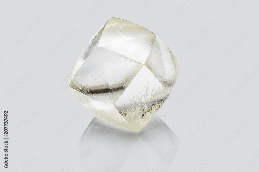 Transparent rough diamond isolated on white background Stock Photo ...