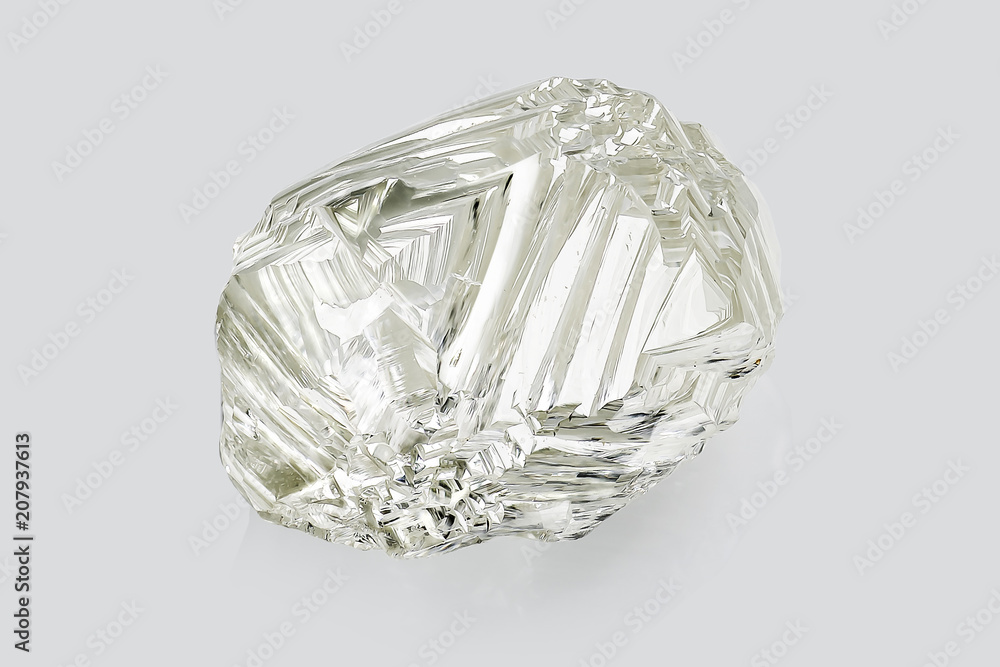 Transparent rough diamond isolated on white background Stock Photo ...