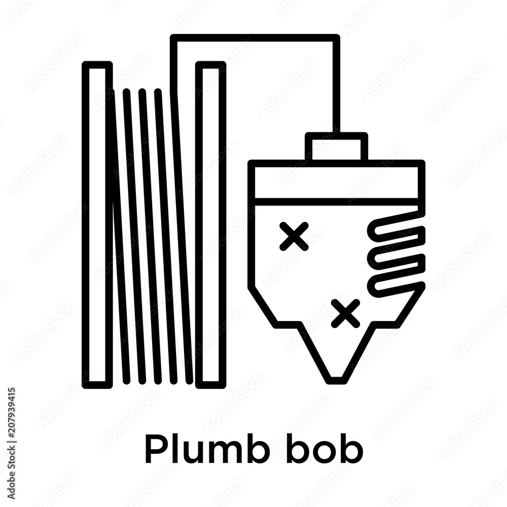 Plumb bob icon vector sign and symbol isolated on white background ...