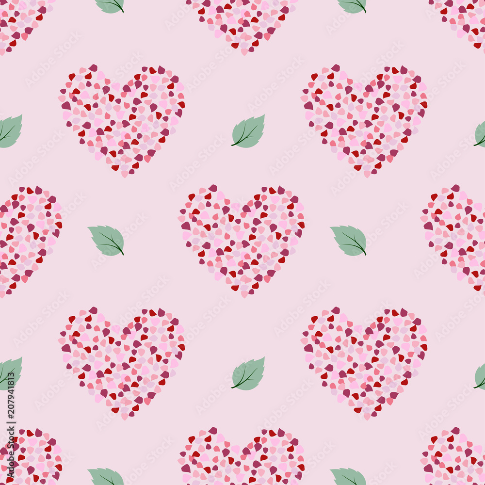 Fabric Print Heart Shape