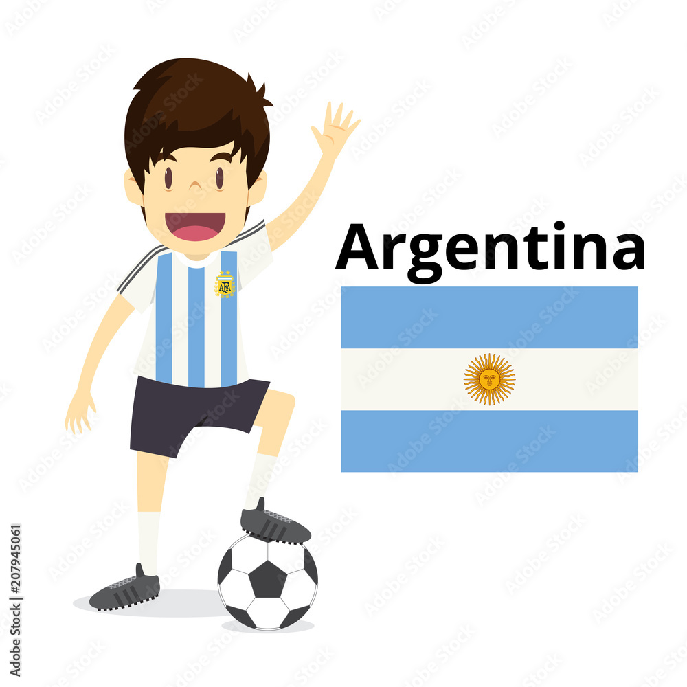 Argentina national team cartoon,football World,country flags. 2018 ...