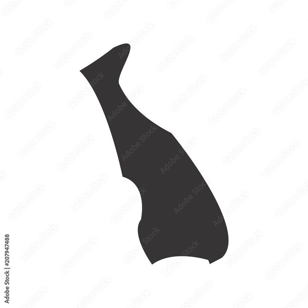 Delaware State map of US America. Vector Simple Black Maps. Eps 08 ...