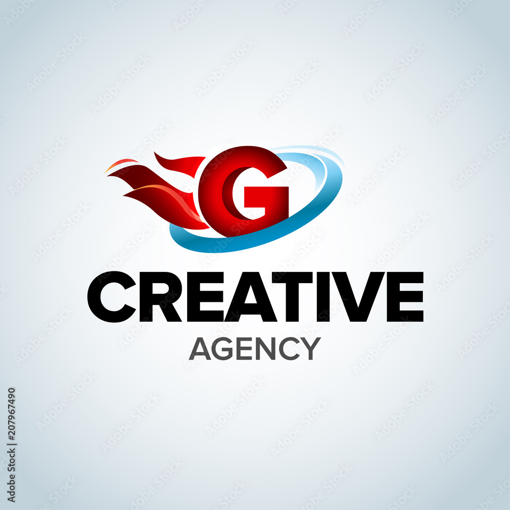 Fire Letter G logo template. Burning flame design element vector ...