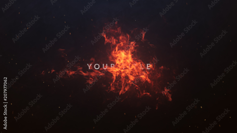 Double Fireball Title Stock Template | Adobe Stock