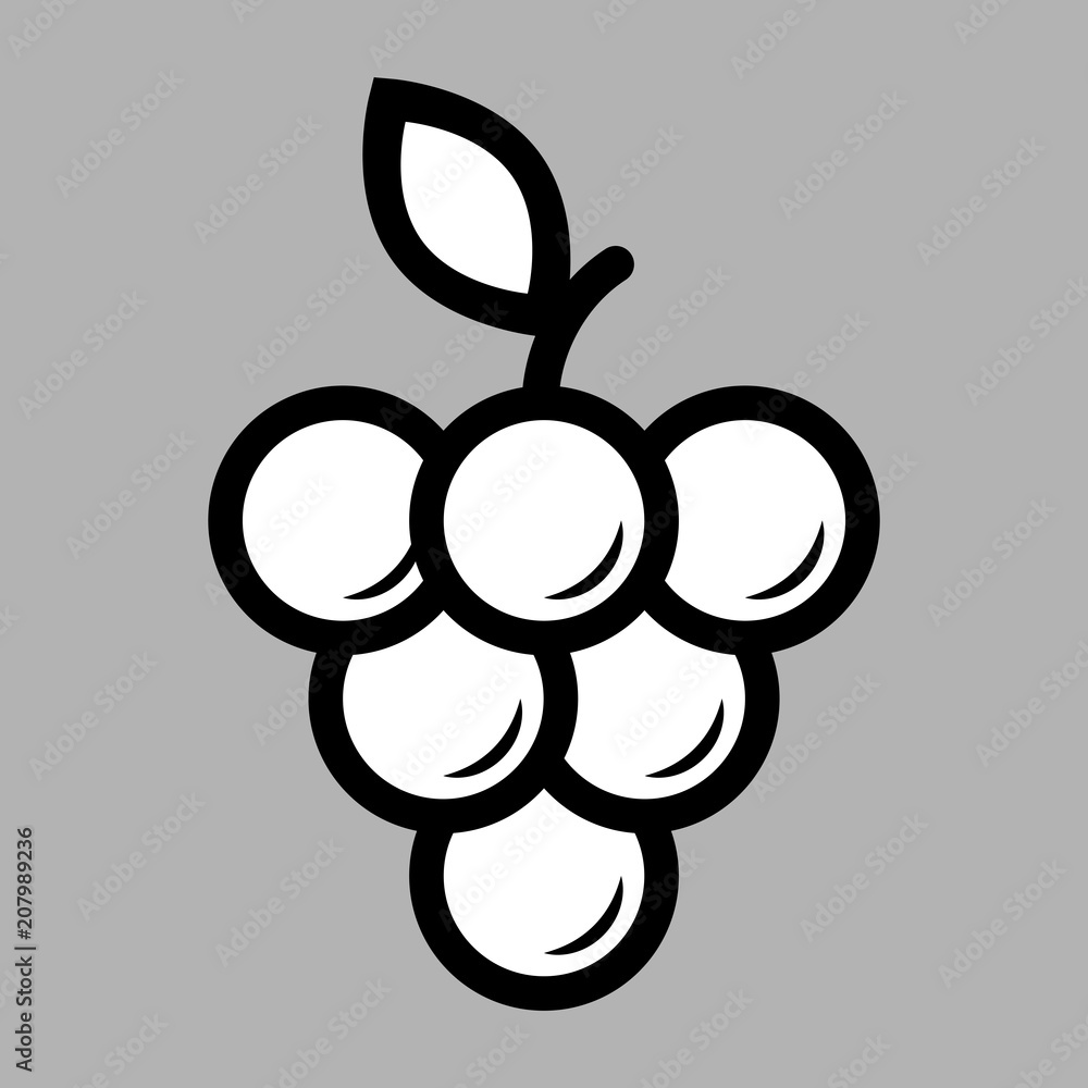 Grapes Outline Picture