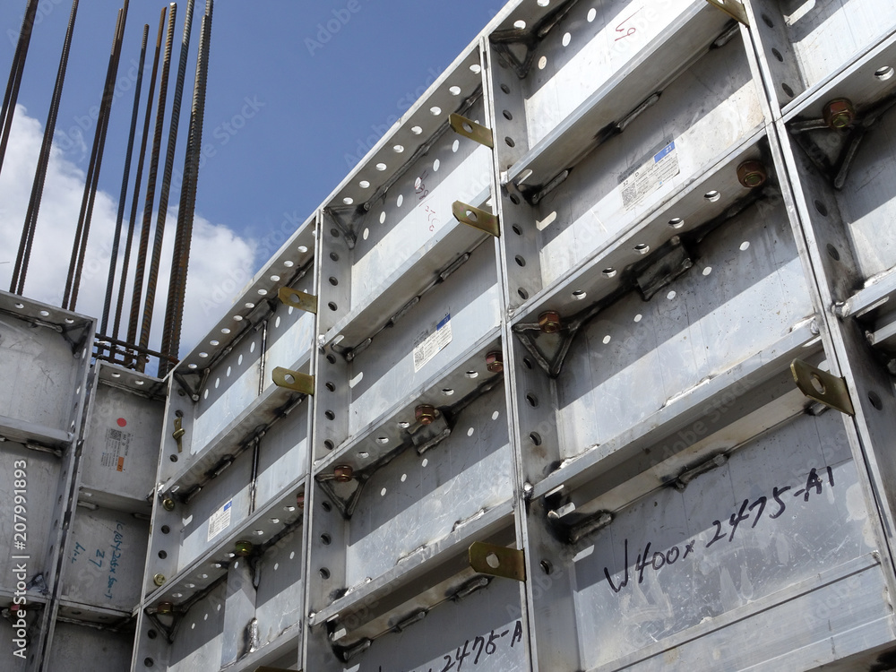 Valokuva Precast system aluminium formwork used at the construction ...