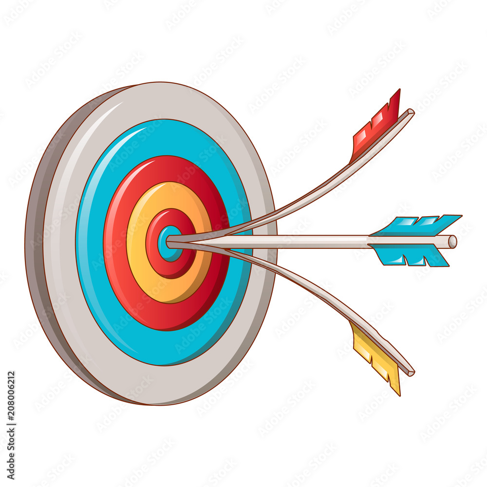 Head shot target icon. Cartoon of head shot target vector icon for web ...