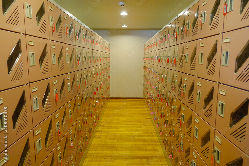 Locker room of spa at a luxury hotel Stock Photo | Adobe Stock