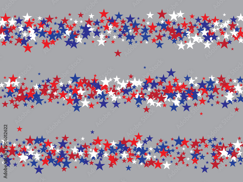 Patriotic 4th of July, Independence Day of America Stars Confetti ...