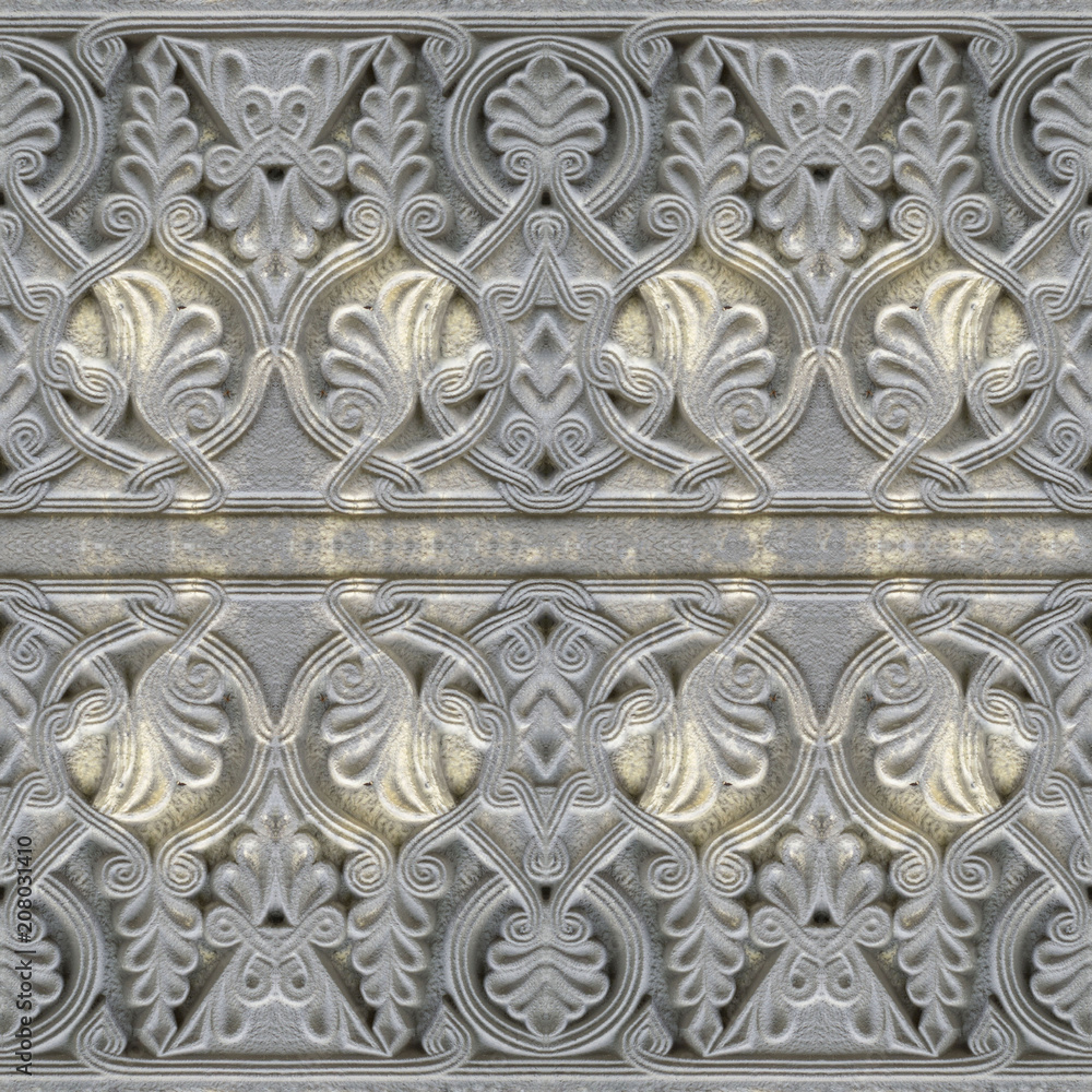 Seamless photo texture of India ornament on the stone plates Stock ...