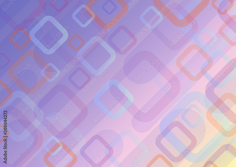 Abstract gradient shapes geometric background. Blue pink and yellow ...