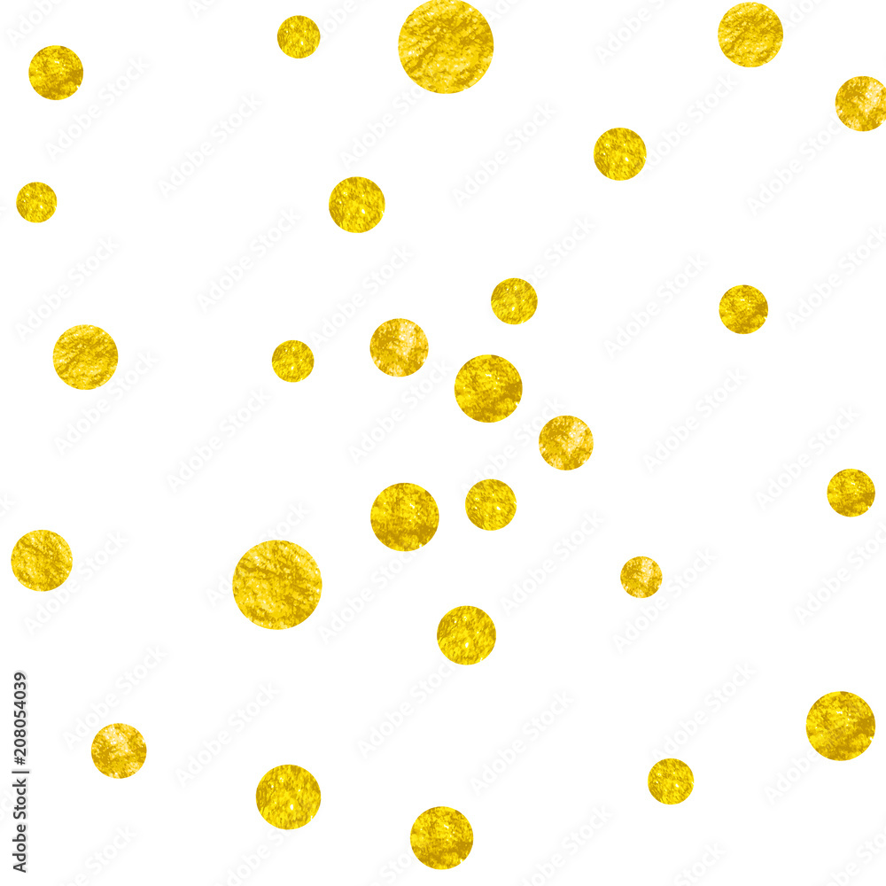 Gold Glitter Dots Vector