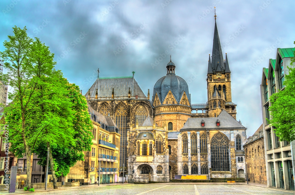 Aachen Cathedral, a UNESCO world heritage site in Germany Stock Photo ...