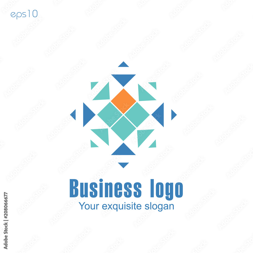 Business logo on white background for design Original logo from squares ...