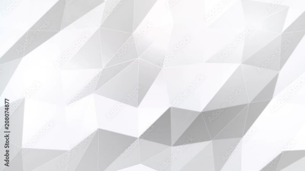 Abstract White polygons Background/ 4k animation of clean soft white ...