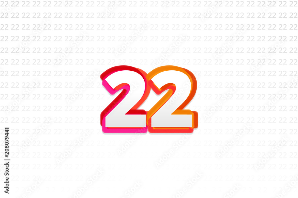 Number 22 Clipart