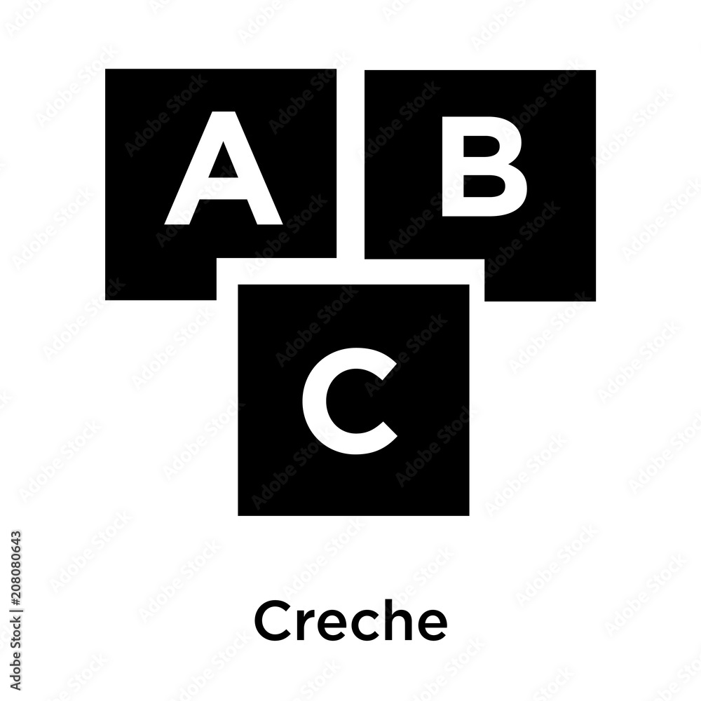 Creche icon vector sign and symbol isolated on white background, Creche ...